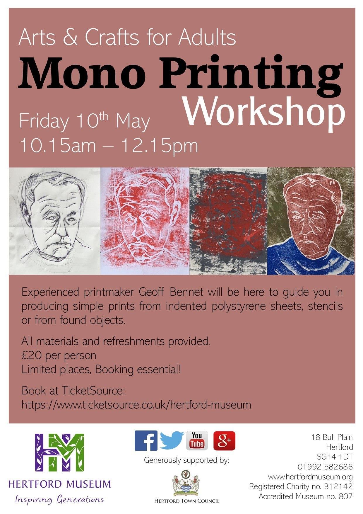 Arts & Crafts for Adults: Mono Printing Workshop - Visit Herts